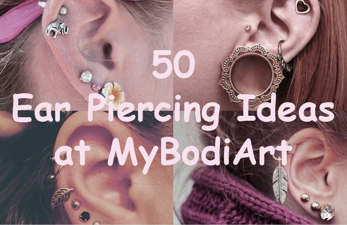 50+ Cute Ear Piercing Combinations, Ideas, Jewelry at MyBodiArt