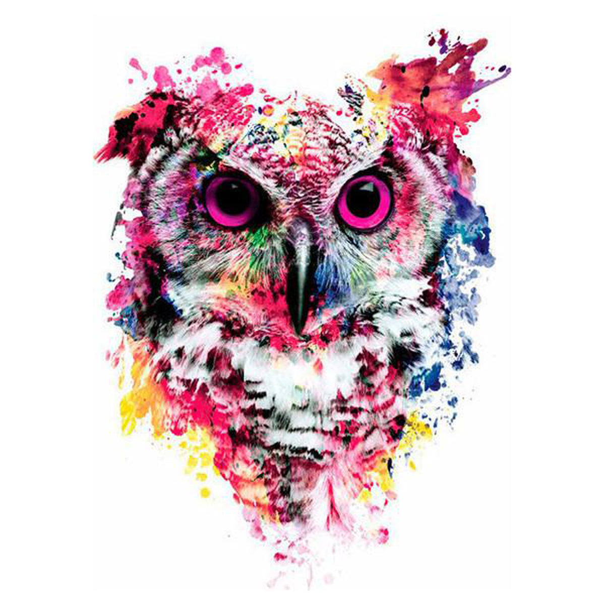 Sniper Owl Watercolor Temporary Tattoo – MyBodiArt