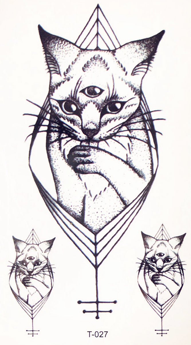 Osiris Small Egyptian Cat Spirit Animal Temporary Tattoo – MyBodiArt