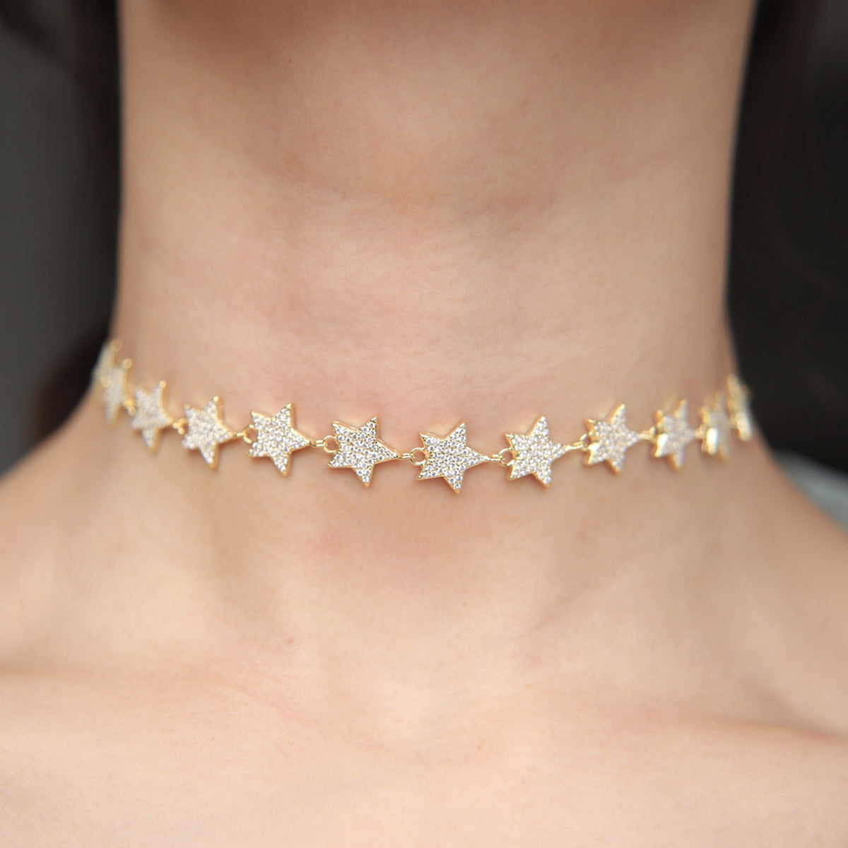 Galaxy Chunky Crystal Star Choker Statement Fashion Necklace – MyBodiArt