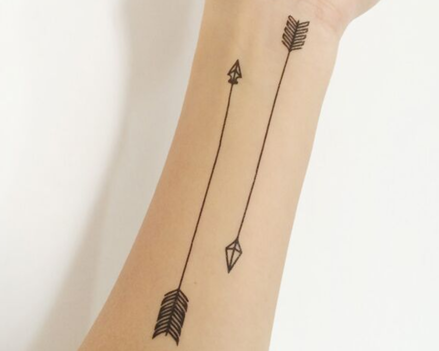 Arrow Temporary Tattoo, Black Henna Bohemian Tattoo – MyBodiArt