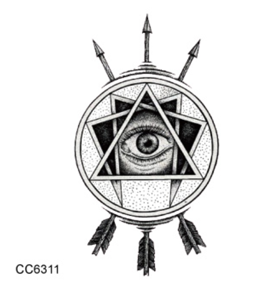 Tribal Arrow Evil Eye Forearm Wrist Temporary Tattoo – MyBodiArt