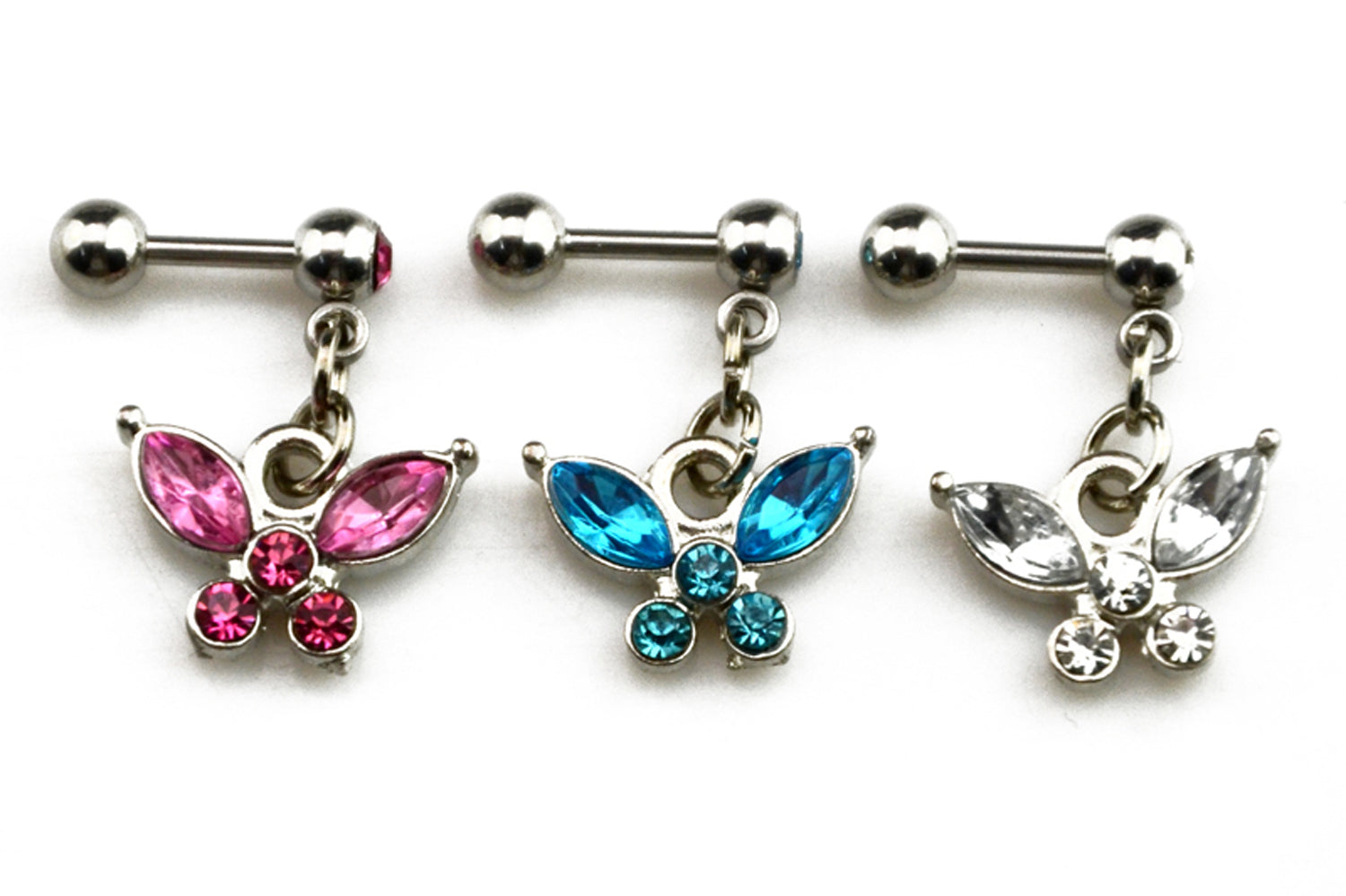 Soar Butterfly Dangle Ear Piercing Jewelry – MyBodiArt