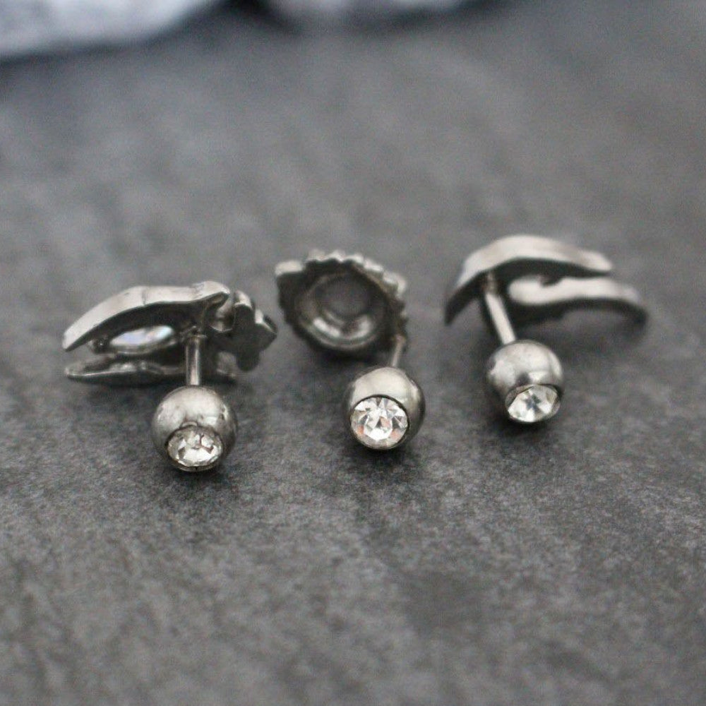 Tribal Conch Piercing, Gothic Rook Earring, Punk Cartilage Stud, Tragus ...