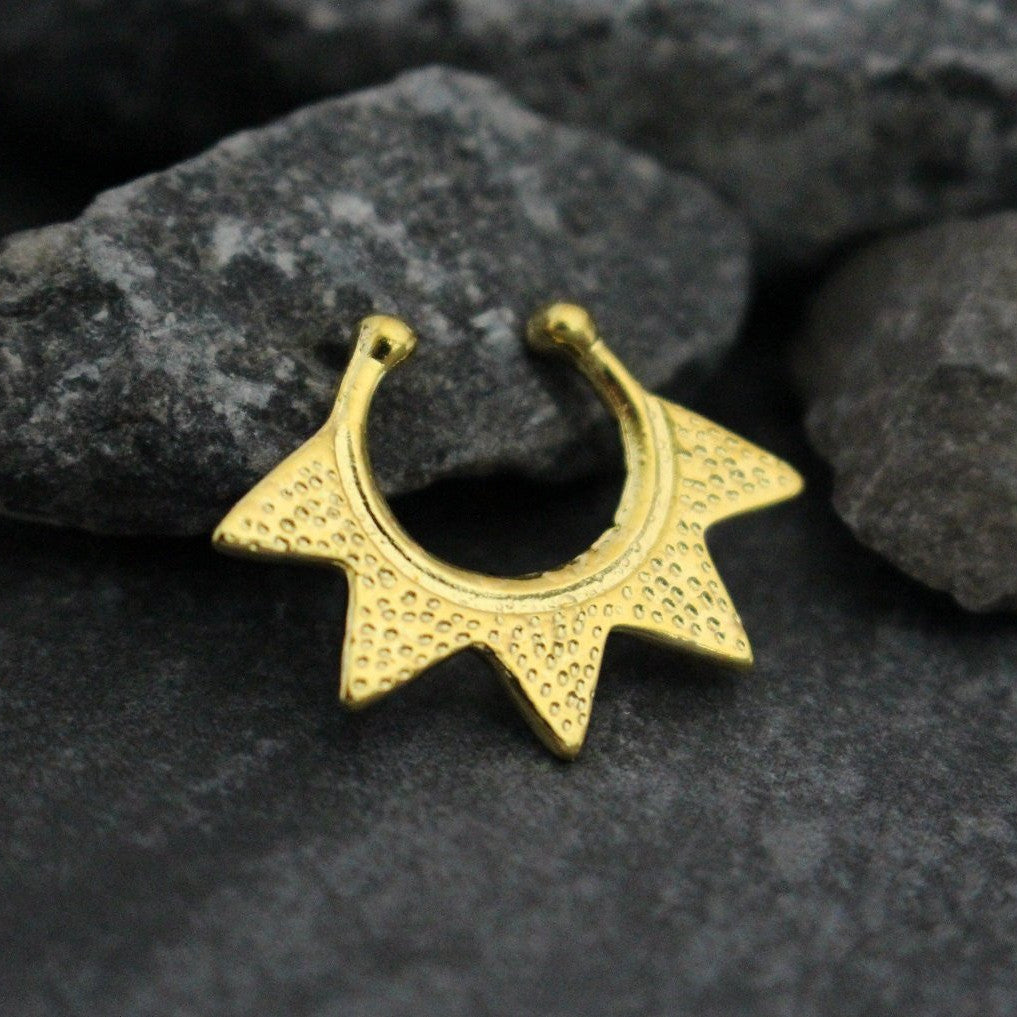 Fake Septum Rings. Faux Septum Jewelry, Septum Clip On – MyBodiArt