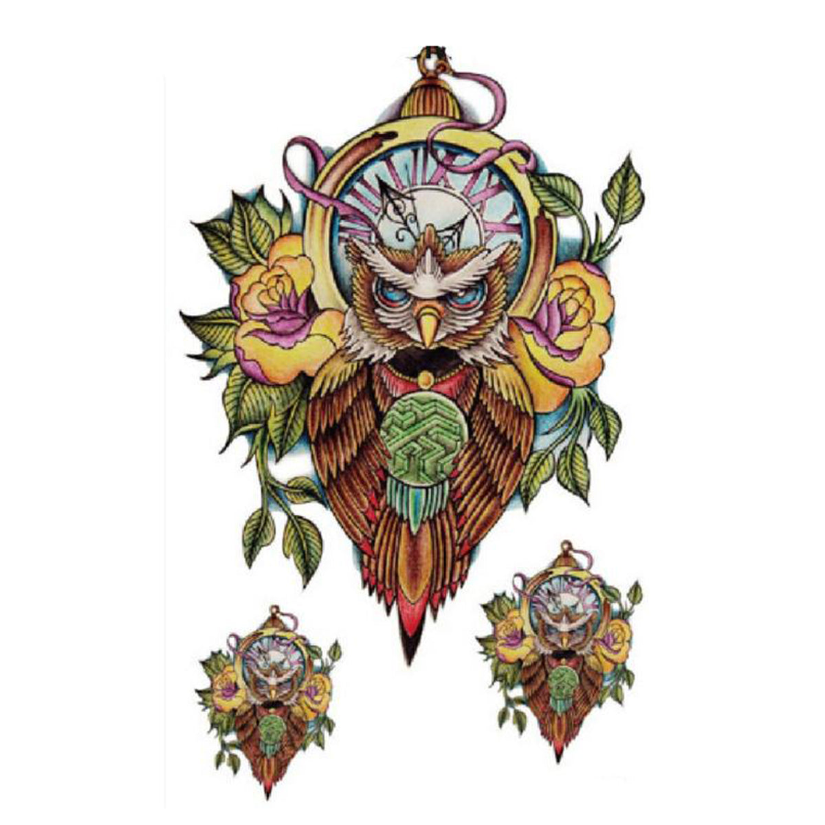 Traditional Owl Tattoo Flash