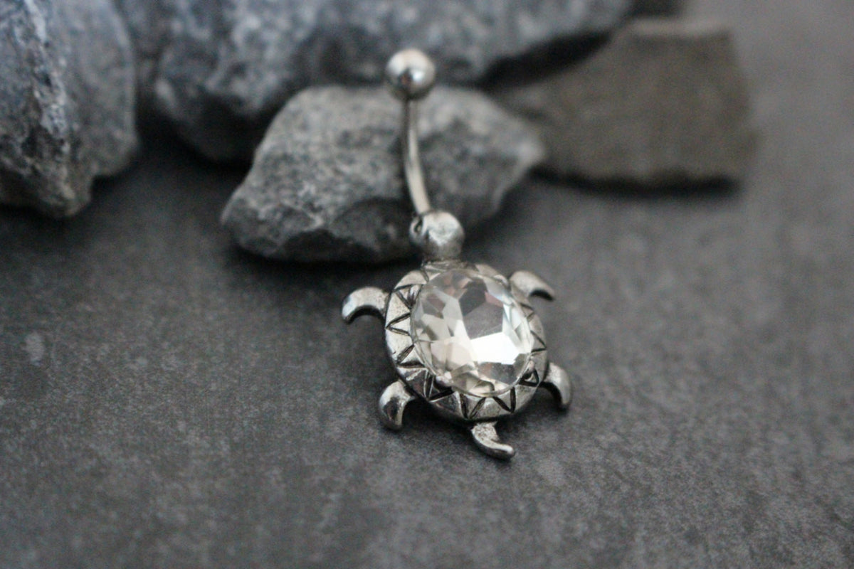 Turtle Belly Button Rings, Navel Ring, Belly Button Piercing, Navel J ...