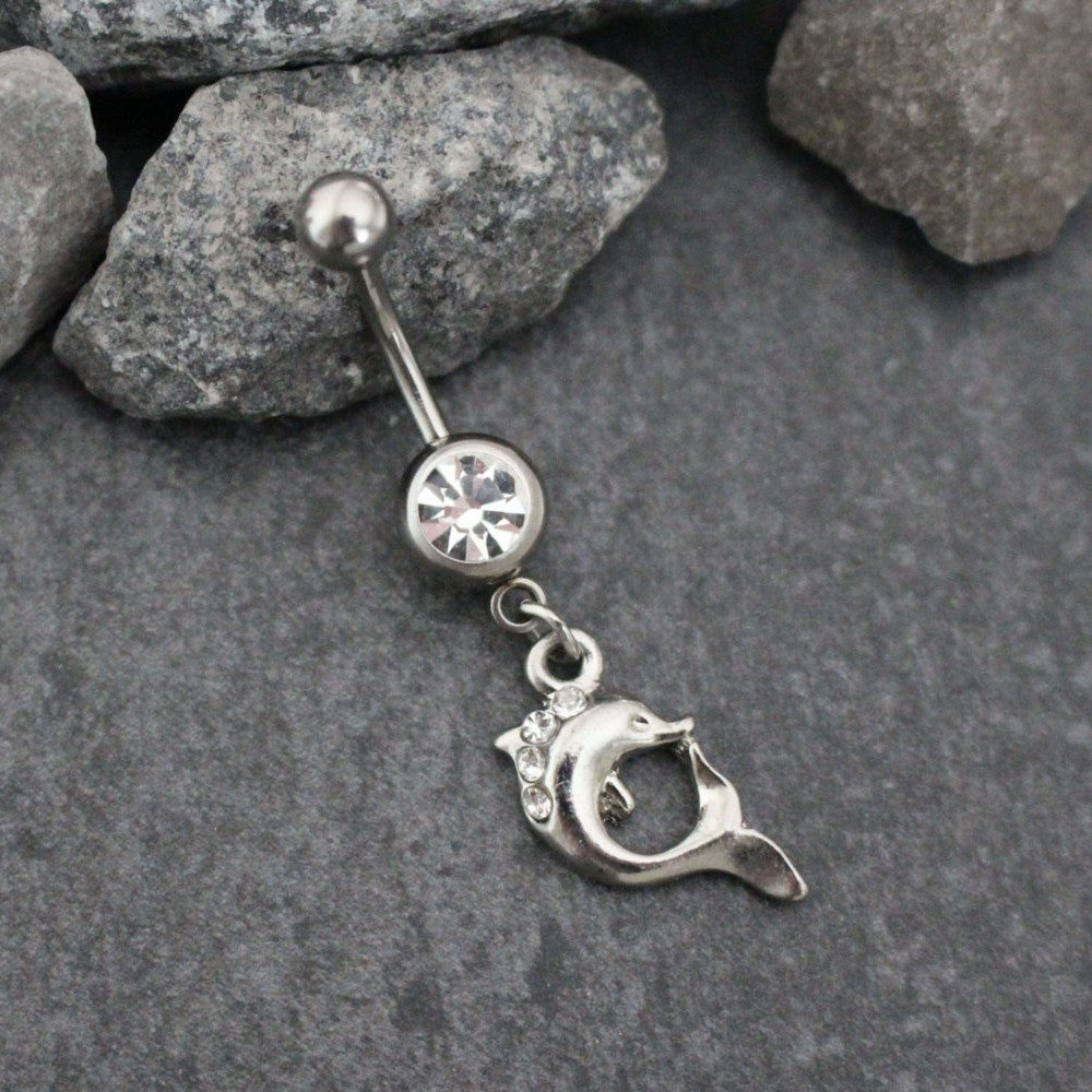 Dolphin Navel Piercing, Belly Button Rings | Nautical Cute Dainty ...