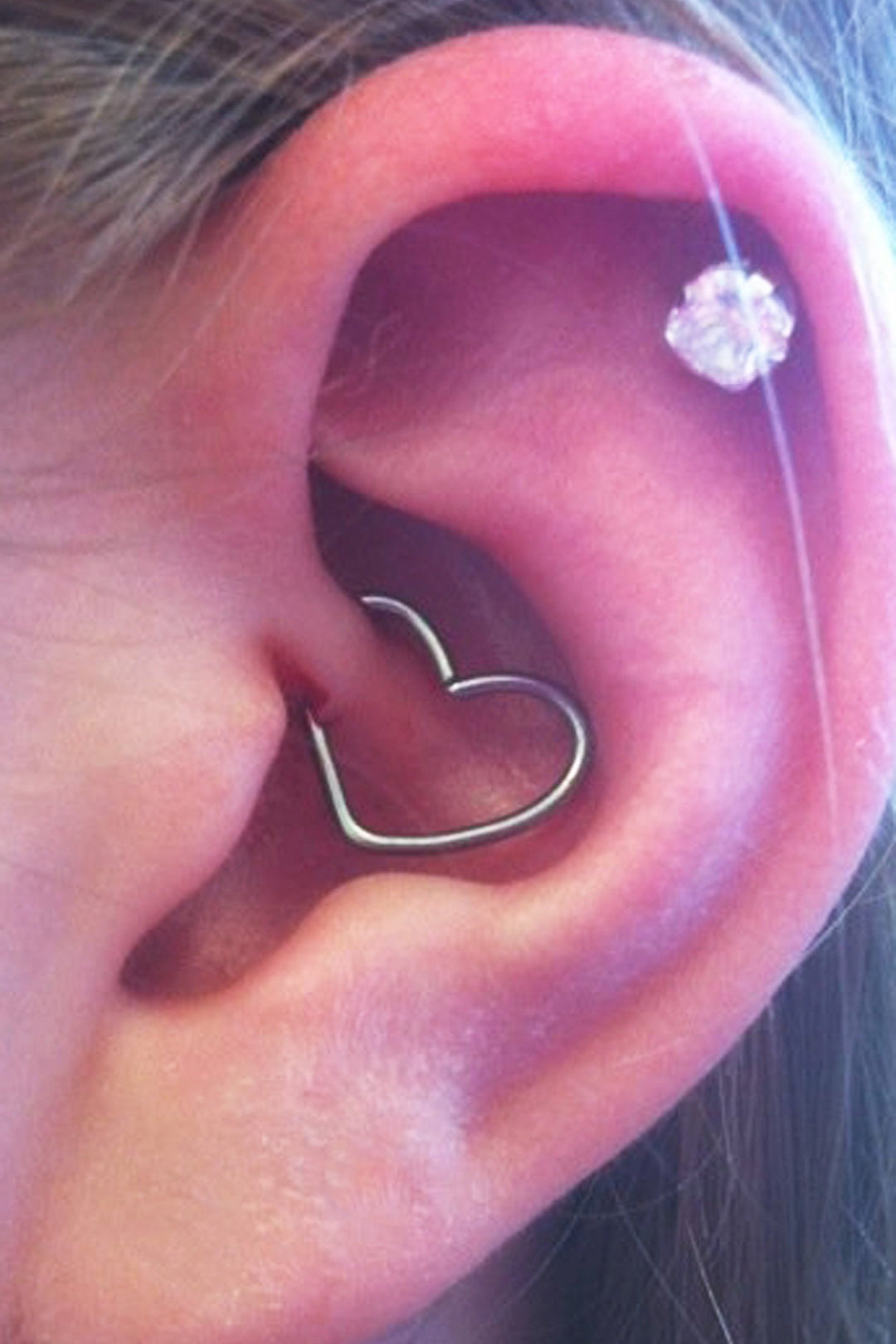 Ear Piercing Rook Heart
