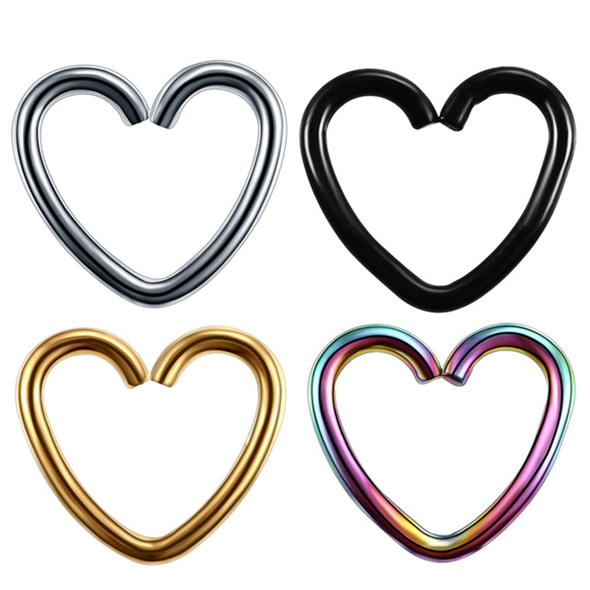 Wired Heart Ear Piercing for Daith Earring, Rook Piercing, Cartilage ...